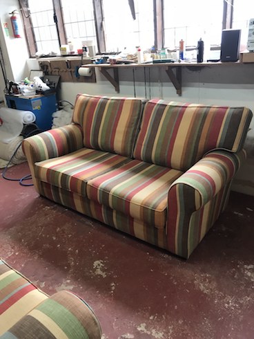 Check out the pattern matching - Craig Lodge Upholstery